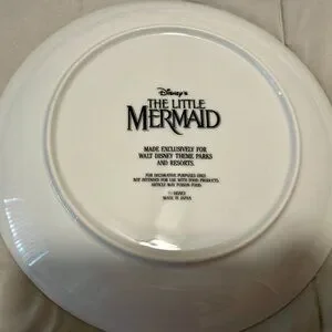 Disney | Accents | Vintage The Little Mermaid Ariel And Flounder Plate ...